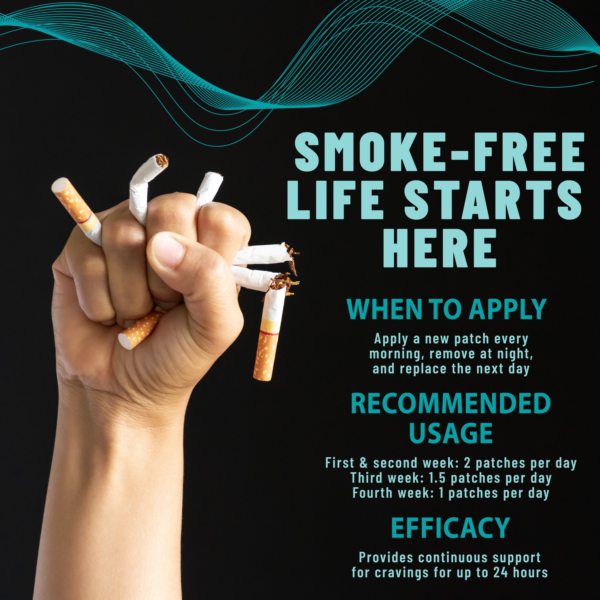 Anti-Smoke Herbal Patches to Help Reduce Cravings, Circle Shape 21mg ...