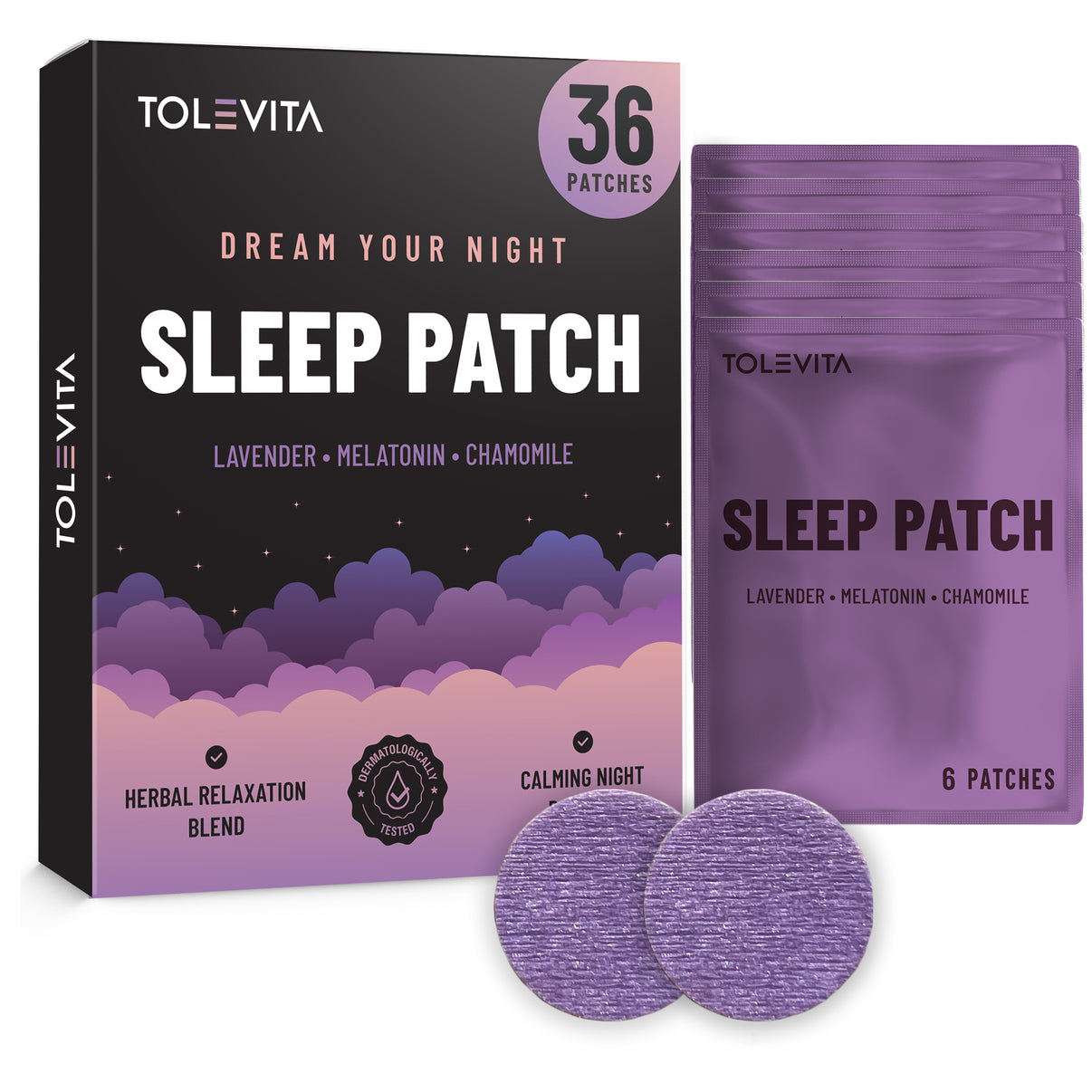 Sleep Patches Natural Sleep Aid with Melatonin, Lavender, L-Theanine ...